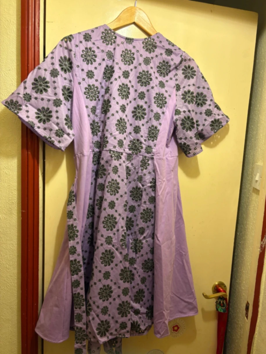 Broderie Anglaise Wrap Dress - Cassis de Violet