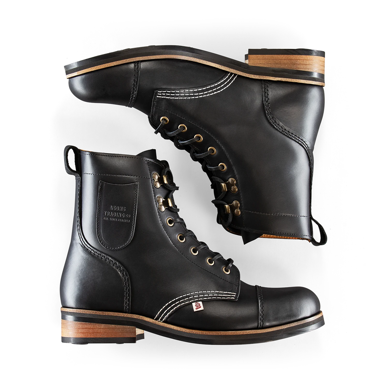 &SONS The Drover Boot Black