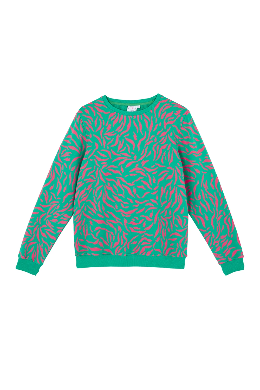 Green with Pink Zebra Sweatshirt